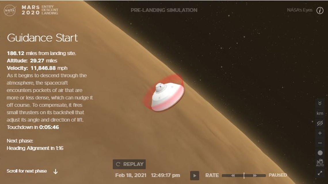 Mars Perseverance: This simulator lets you experience landing | wtsp.com