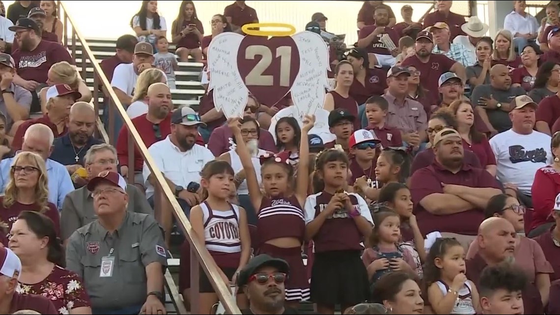Uvalde HS wins 1st home football game since tragic shooting | wtsp.com