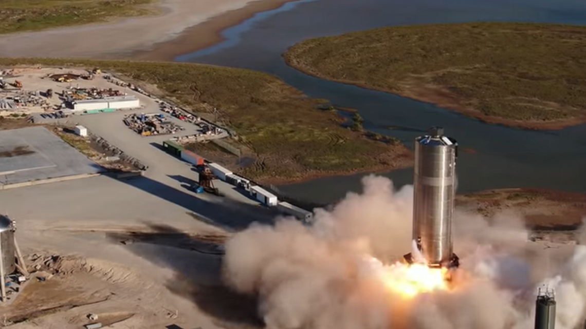 SpaceX Starship SN5 prototype 150m hop at Texas test site | wtsp.com