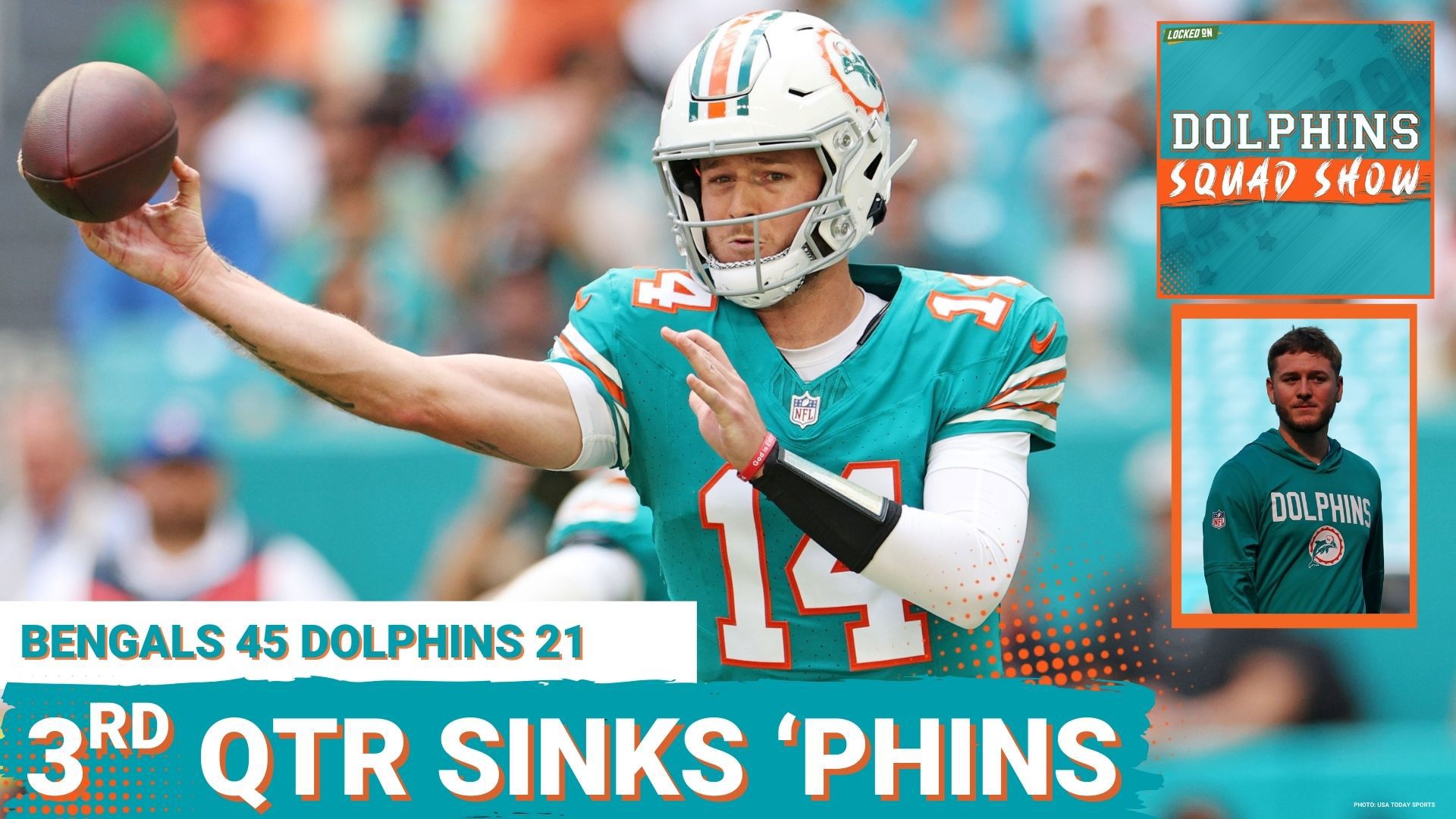 DOLPHINS SQUAD: 3rd Quarter TO's SINK QUINN EWERS, MIAMI DOLPHINS (6-9 ...