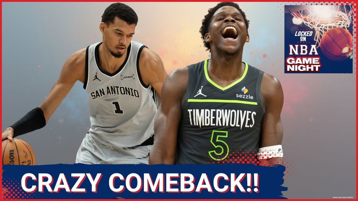 COMEBACK: Anthony Edwards and the Wolves SHOCK Wemby and the Spurs ...