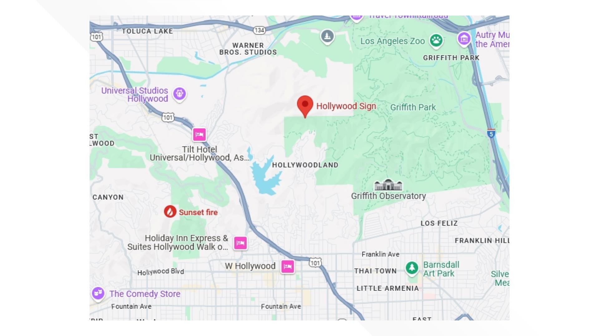 Images of Hollywood sign on fire are AI | wtsp.com