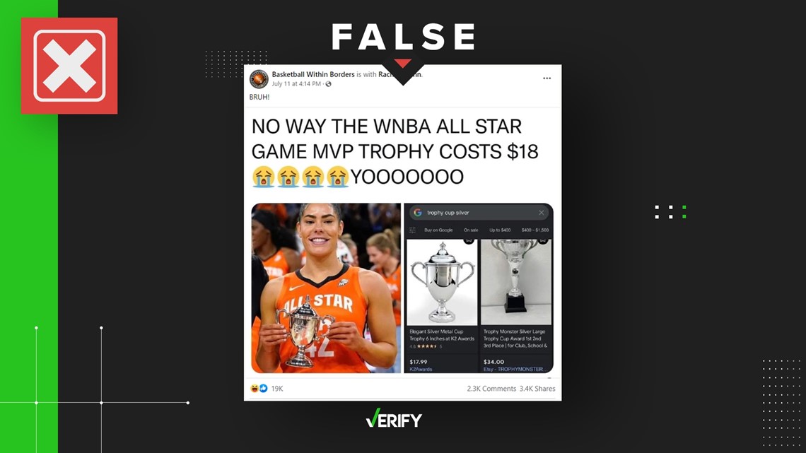 WNBA All-Star MVP trophy not $18 | wtsp.com