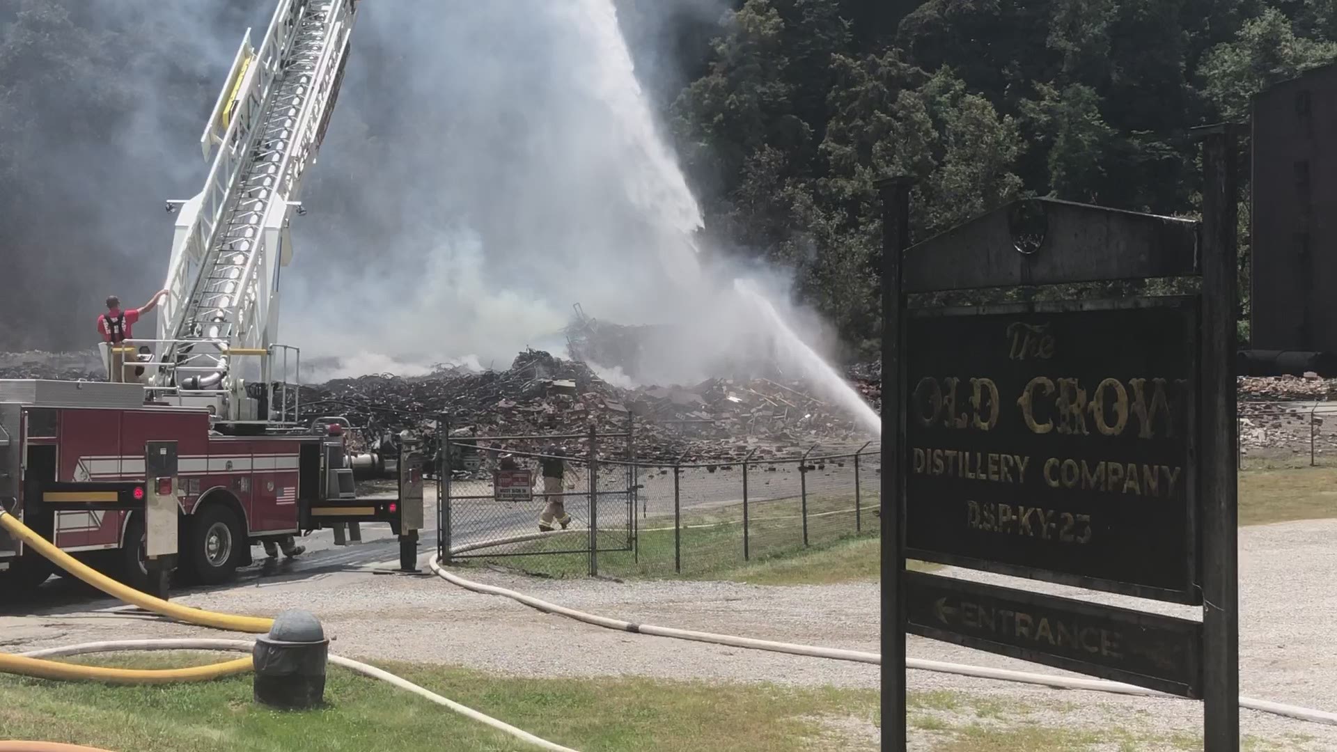 Jim Beam warehouse catches fire in Woodford County, Kentucky | wtsp.com