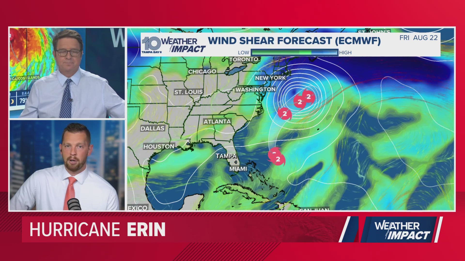 8 p.m. Update | Meteorologists track Hurricane Erin | wtsp.com