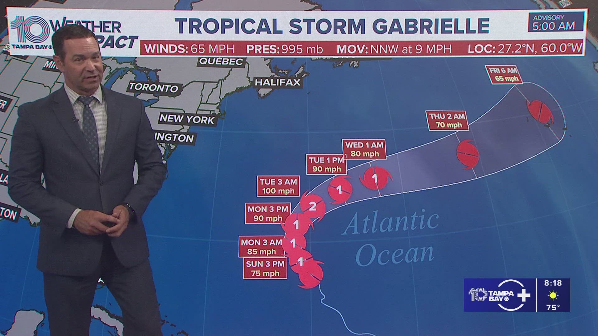 Tracking the Tropics: Tropical Storm Gabrielle expected to become ...