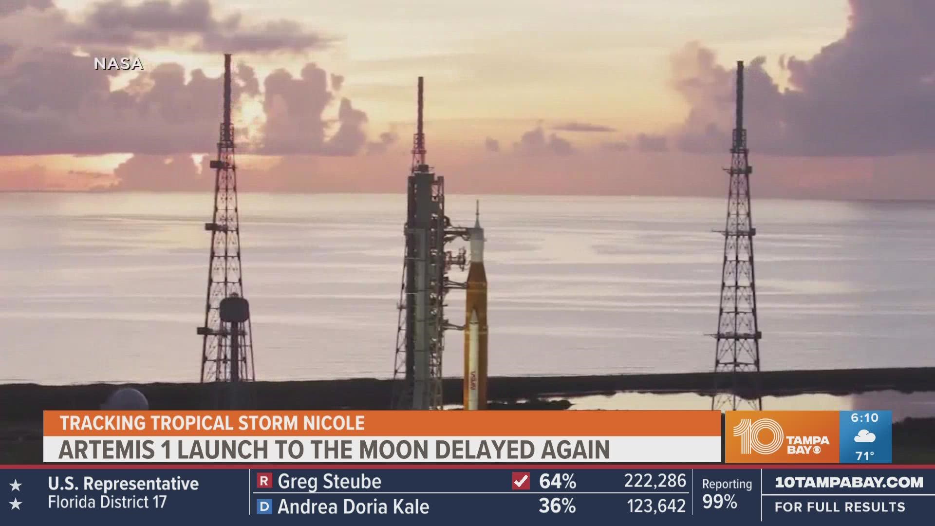 NASA launch of moon rocket delayed again by tropical weather | wtsp.com