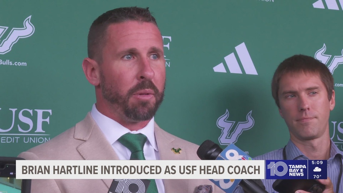 Brian Hartline introduced as new USF head football coach | wtsp.com