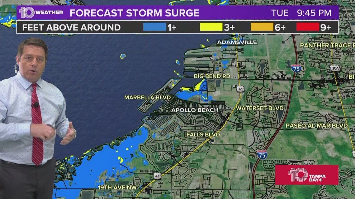 Storm surge predictions around Tampa Bay | wtsp.com