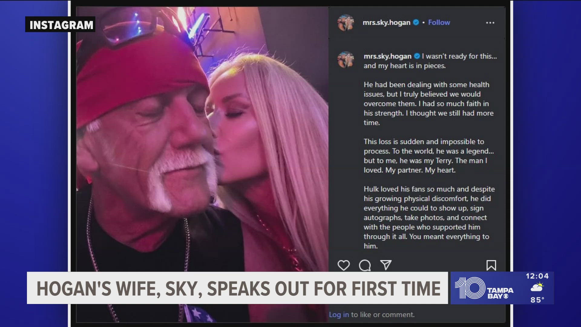 Hulk Hogan's wife gives statement about wrestler's death on social ...