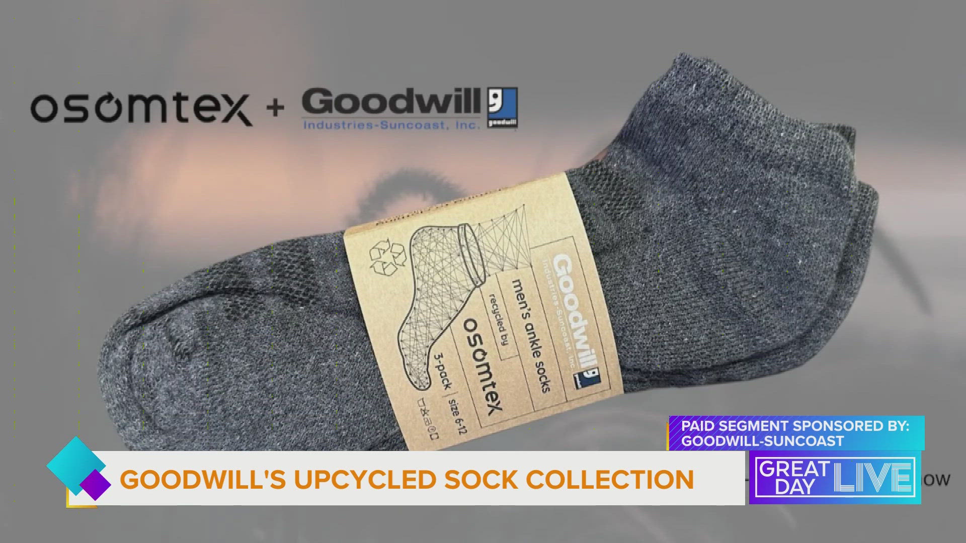 Upcycled sustainable socks at Goodwill-Suncoast | wtsp.com