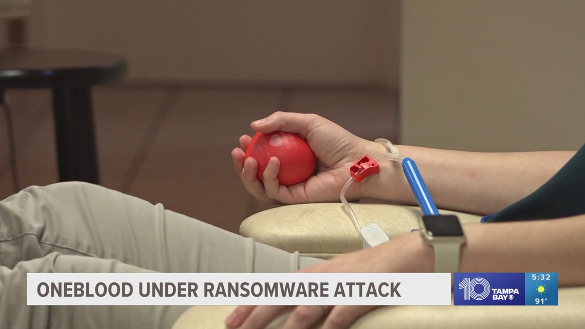Software ransomware attack hits OneBlood donation center | wtsp.com
