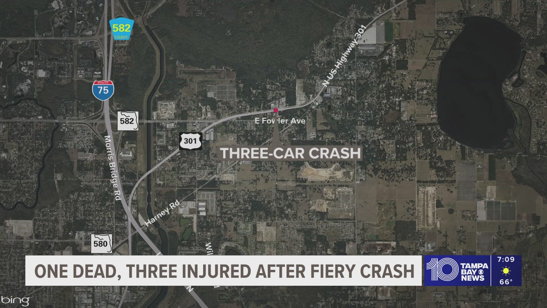 1 dead after fiery crash on US 301 in Hillsborough County | wtsp.com