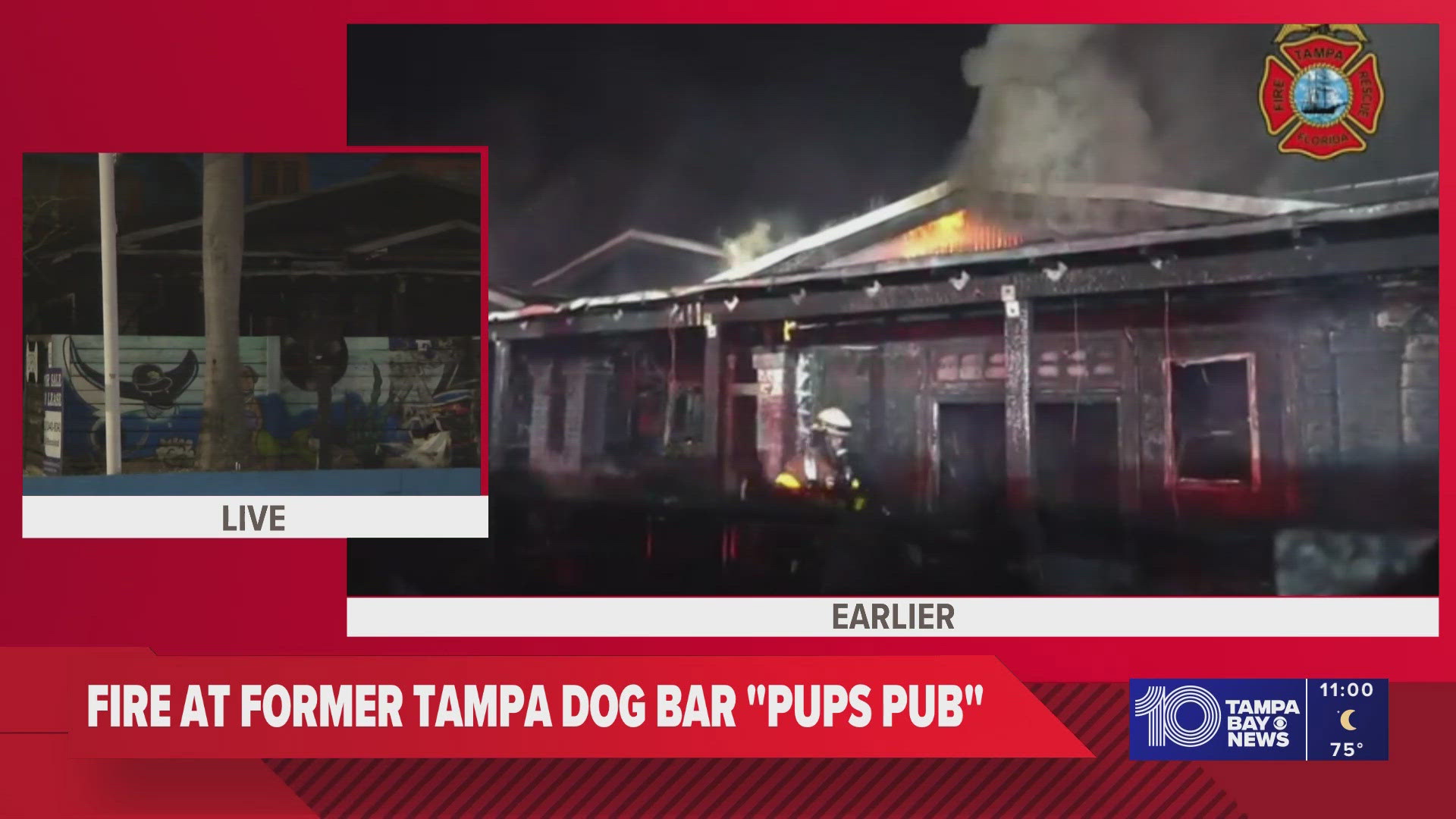Fire breaks out at what appears to be the now-closed Tampa dog bar ...