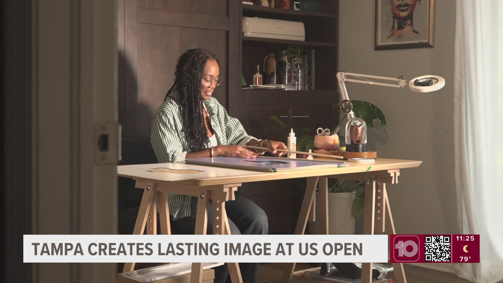 Tampa artist makes history as US Open theme artist | wtsp.com
