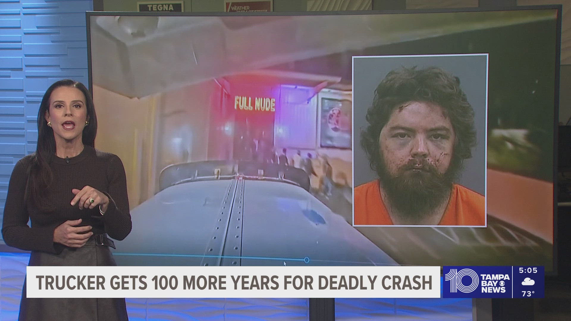 Man gets 100 more years in prison for deadly semi-truck crash at Tampa strip club | wtsp.com