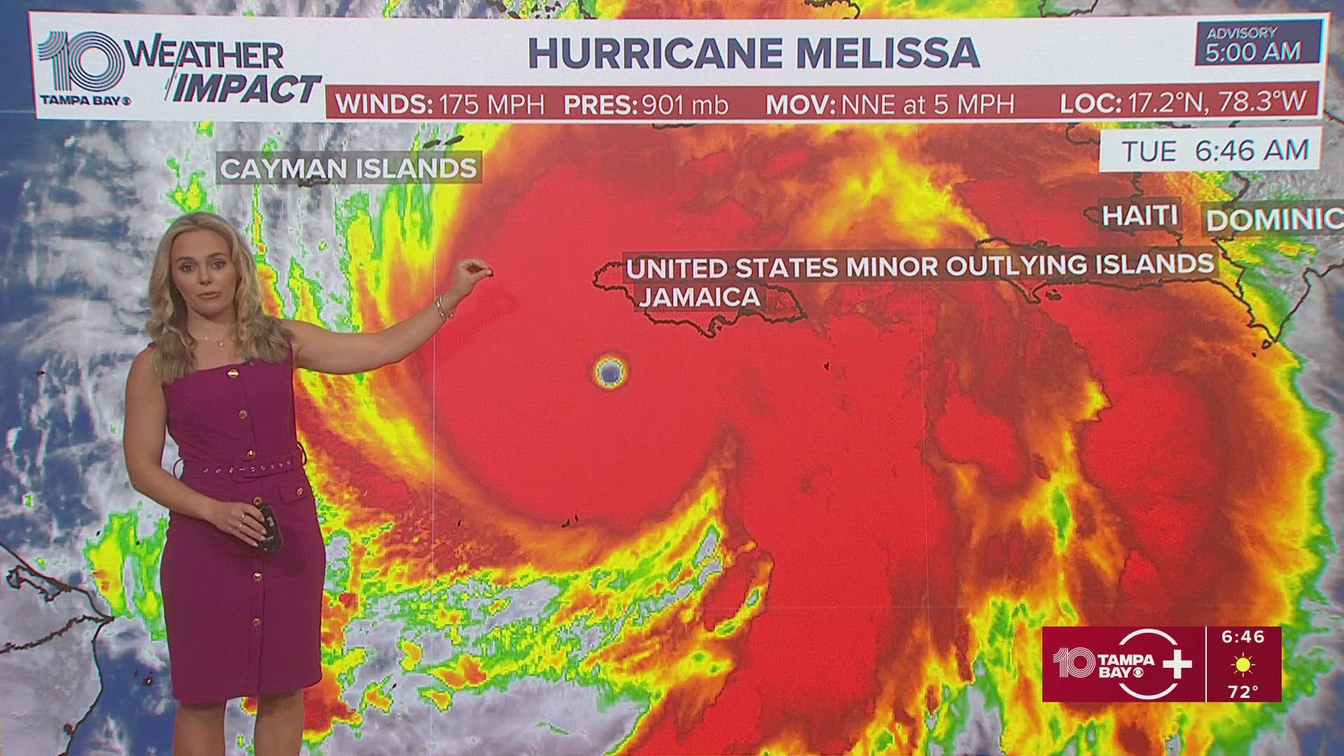 Tracking the Tropics: Hurricane Melissa expected to make landfall within the next few hours in ...