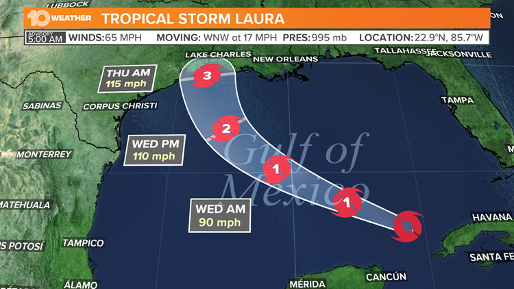 Tracking Tropical Storm Laura: NHC forecast for Florida | wtsp.com