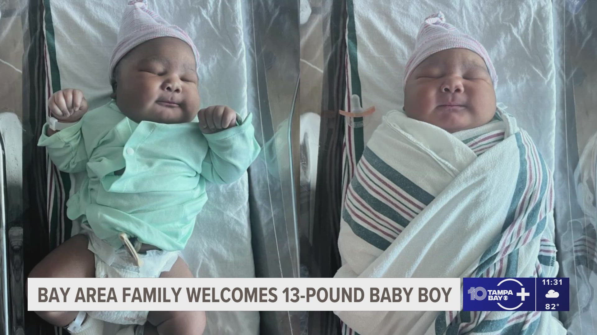 Tampa Bay-area family celebrates birth of 13-pound baby | wtsp.com