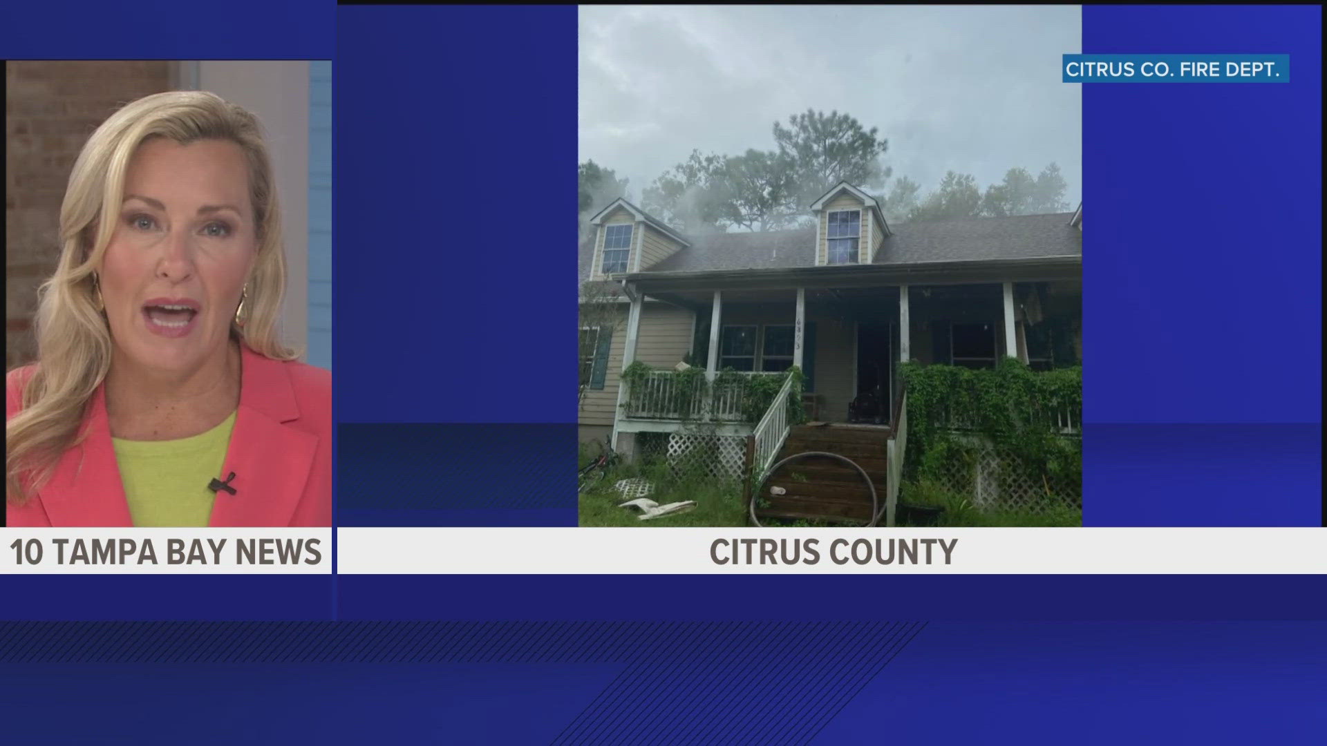 Lightning strike sparked Citrus County house fire, officials say | wtsp.com