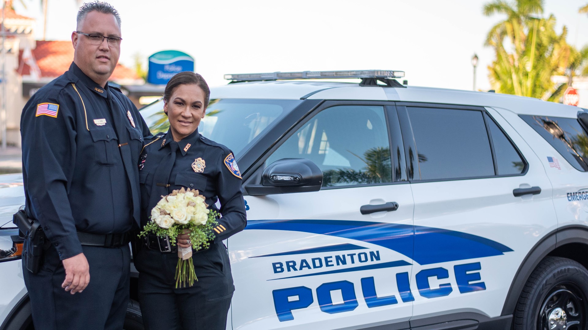Bradenton police detectives marry in uniforms at headquarters ceremony ...