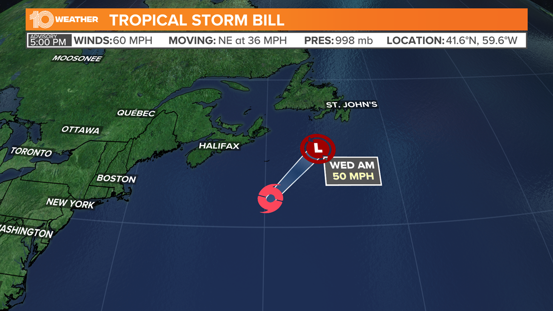Tropical Storm Bill named in the Atlantic | wtsp.com
