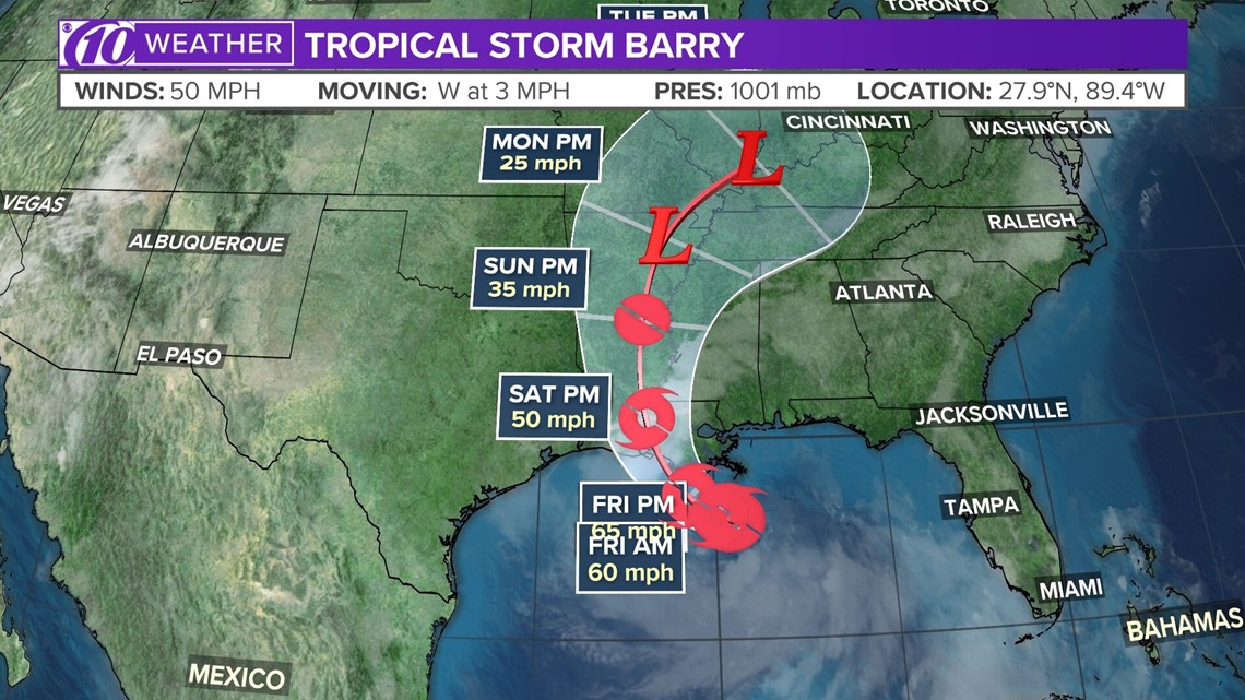 Tropical Storm Barry forms in Gulf, hurricane warning issued | wtsp.com