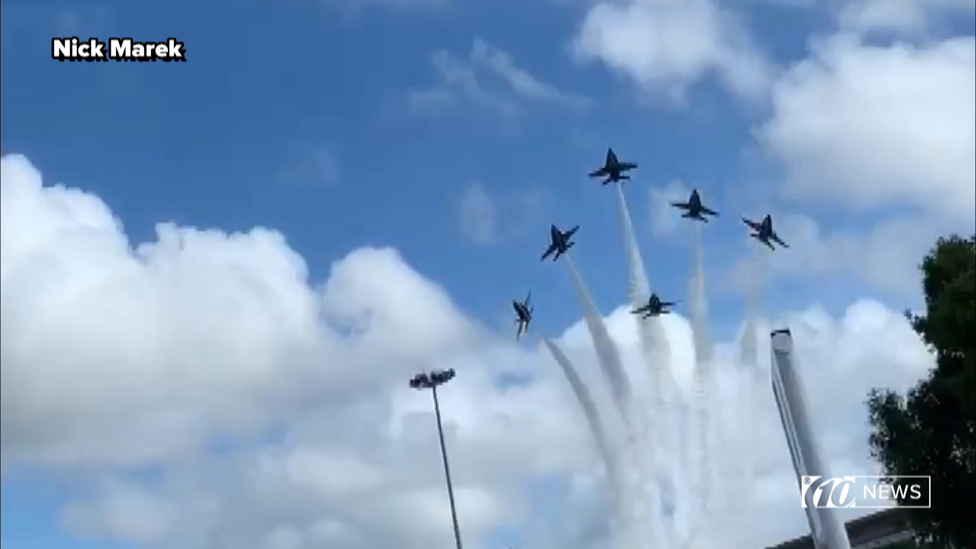 Blue Angels fly over Disney World's Epcot | 10News WTSP | wtsp.com
