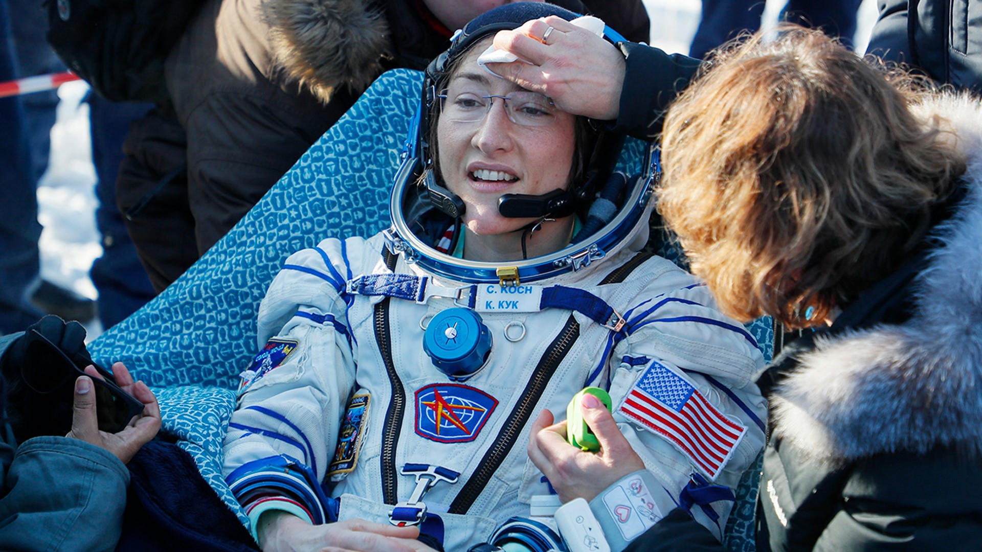 Record-breaking astronaut Christina Koch returns to Earth after 328 ...