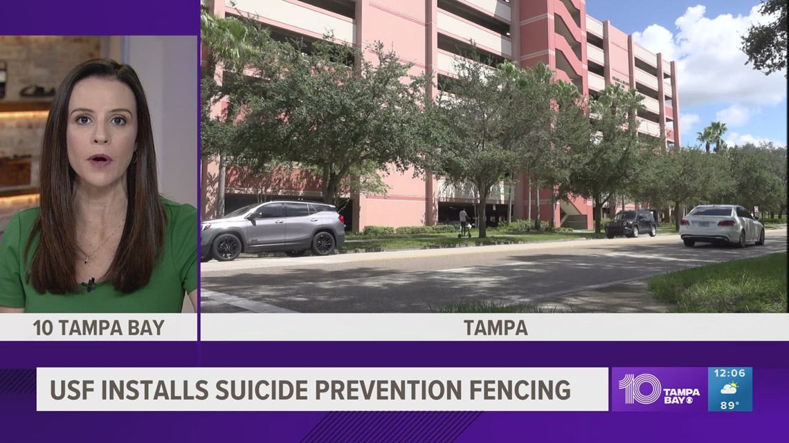 USF installs suicide prevention fencing to campus parking garages ...