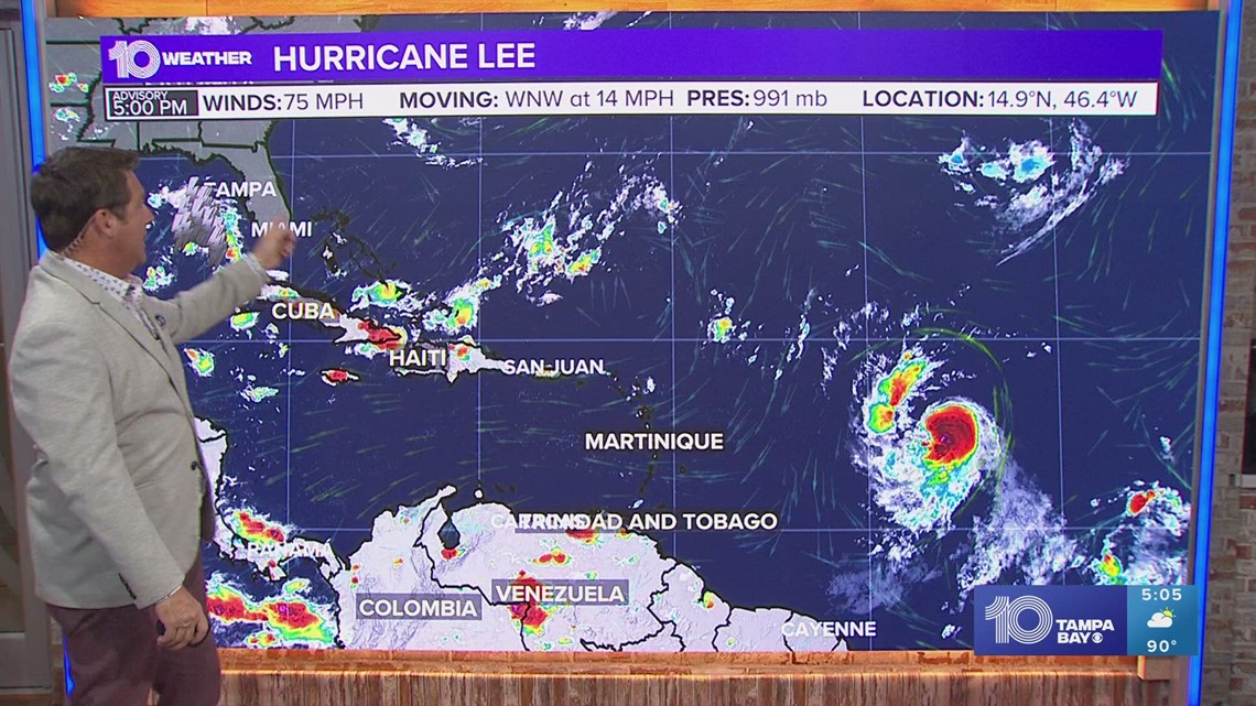Tracking the Tropics: Lee becomes a hurricane, remains on track to ...
