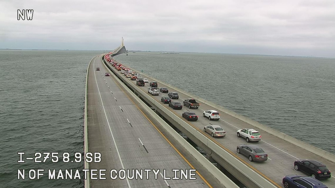 Multiple-car crash on Skyway Bridge causing major delays into St ...