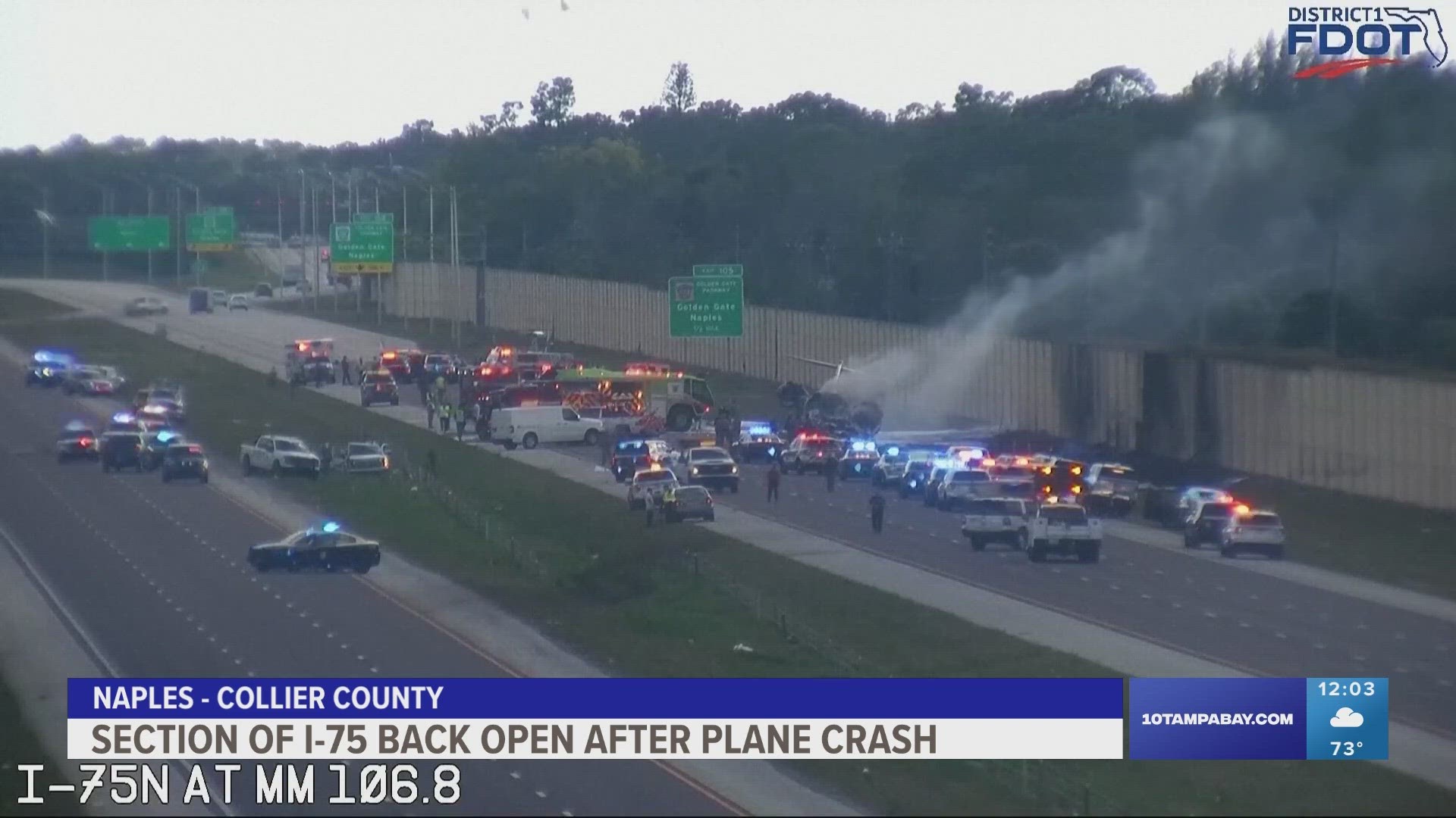 I-75 reopens after pilot, co-pilot killed in fiery private jet crash in ...