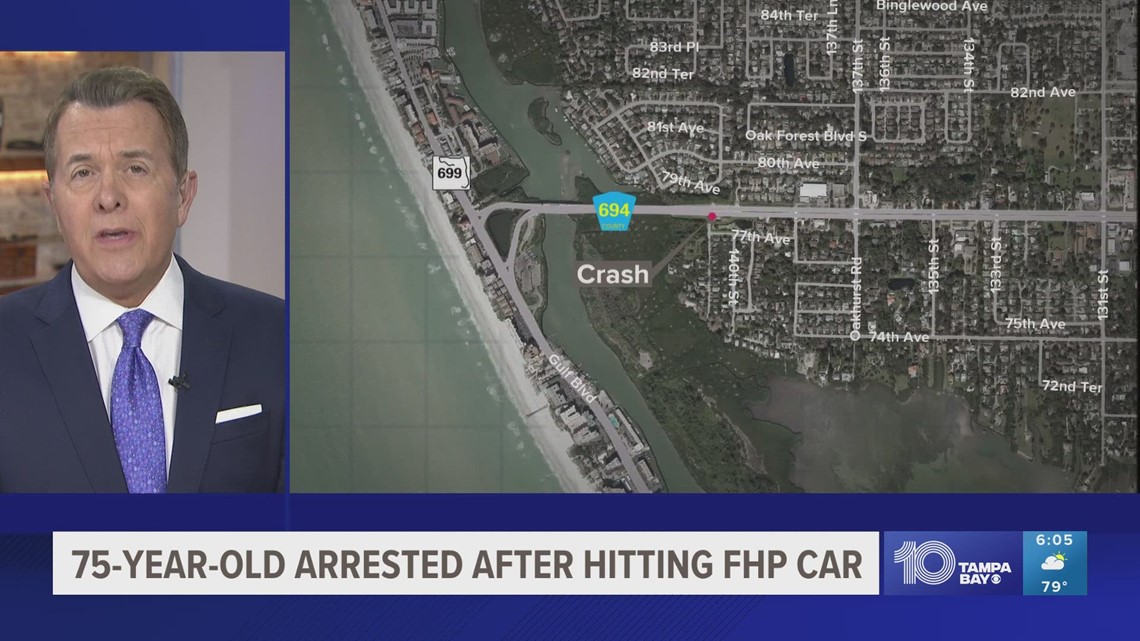 75-year-old arrested for DUI after hitting FHP patrol car in Pinellas ...