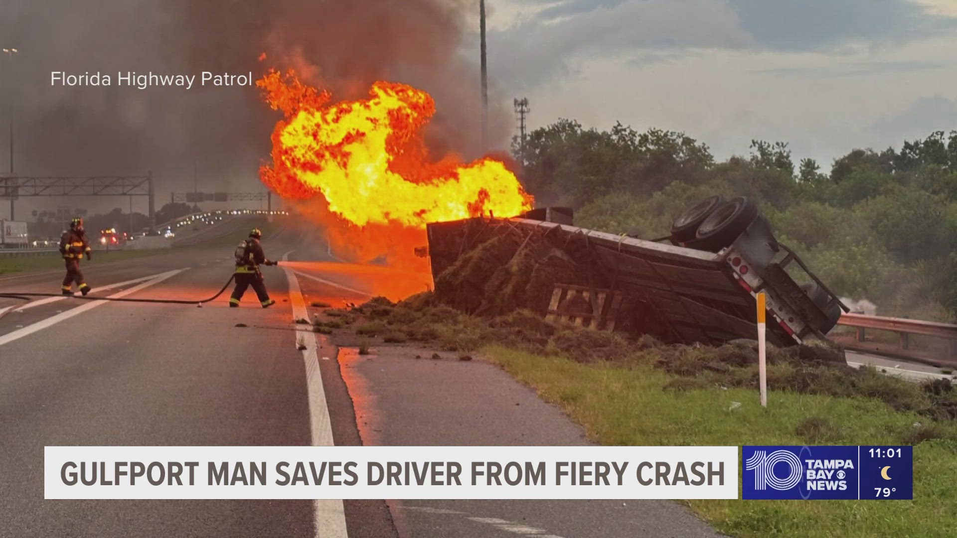 Gulfport man who saved driver from fiery crash recalls dramatic moment ...