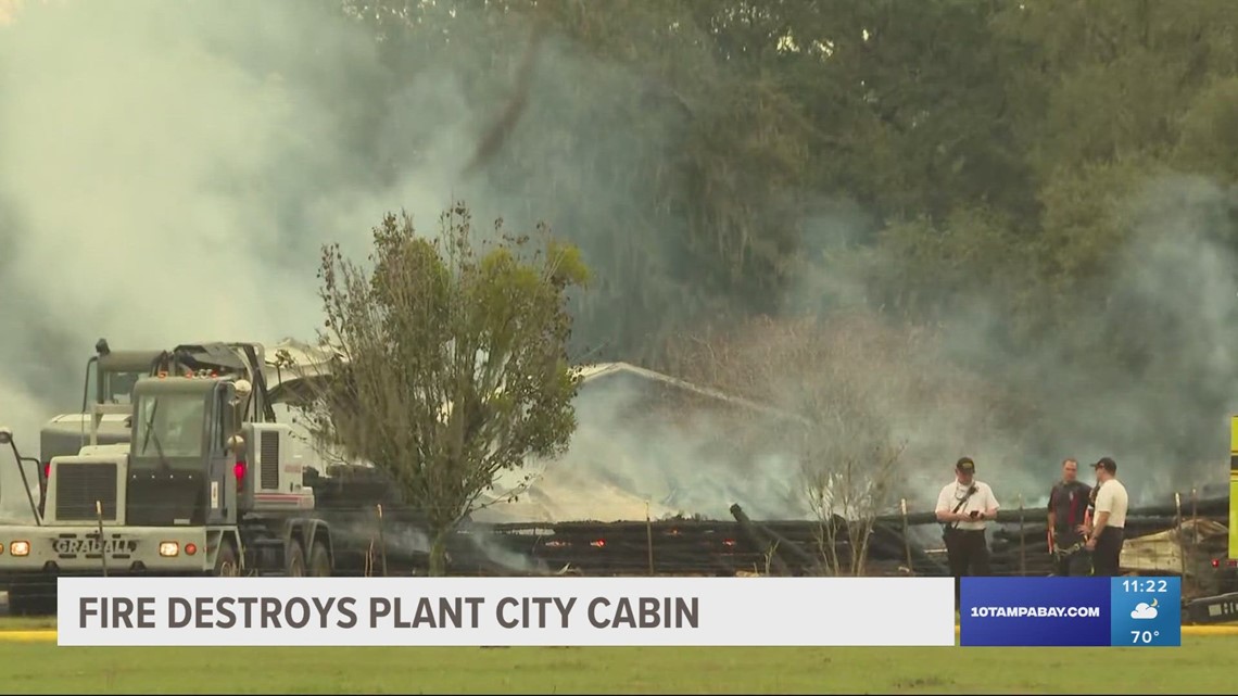 Officials: 2-story cabin home destroyed, dog killed in Plant City fire ...
