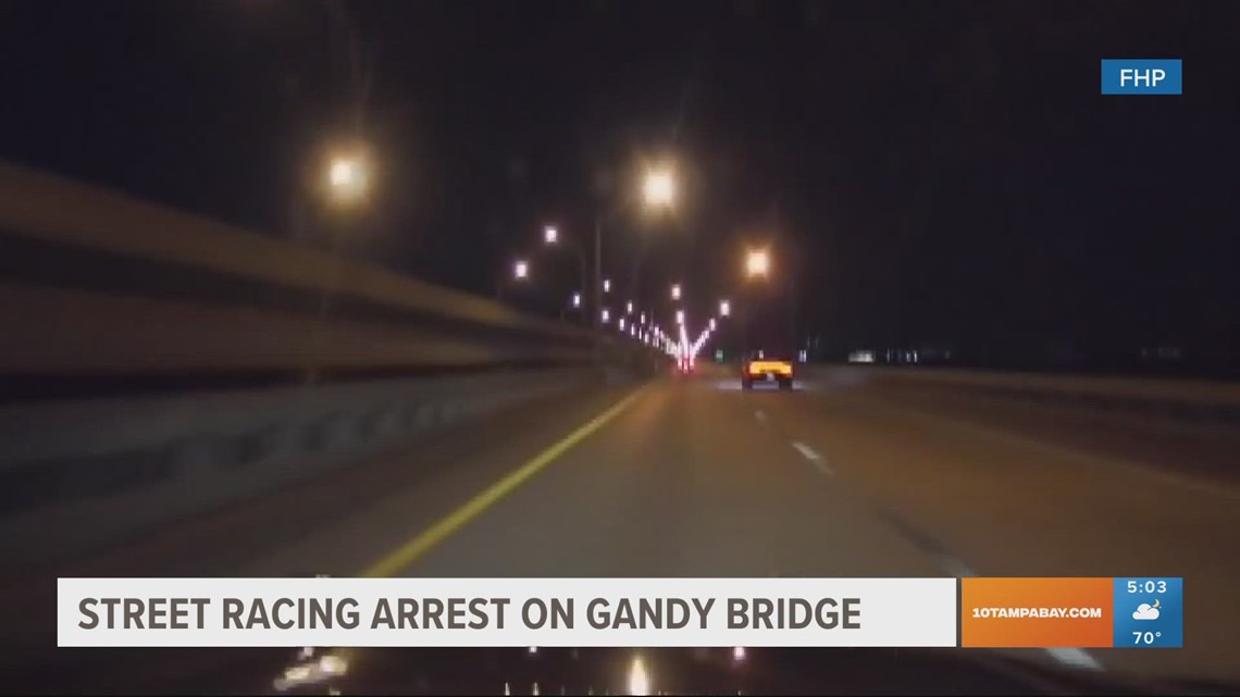 Man arrested after going over 100 mph while racing teen on Gandy Bridge ...