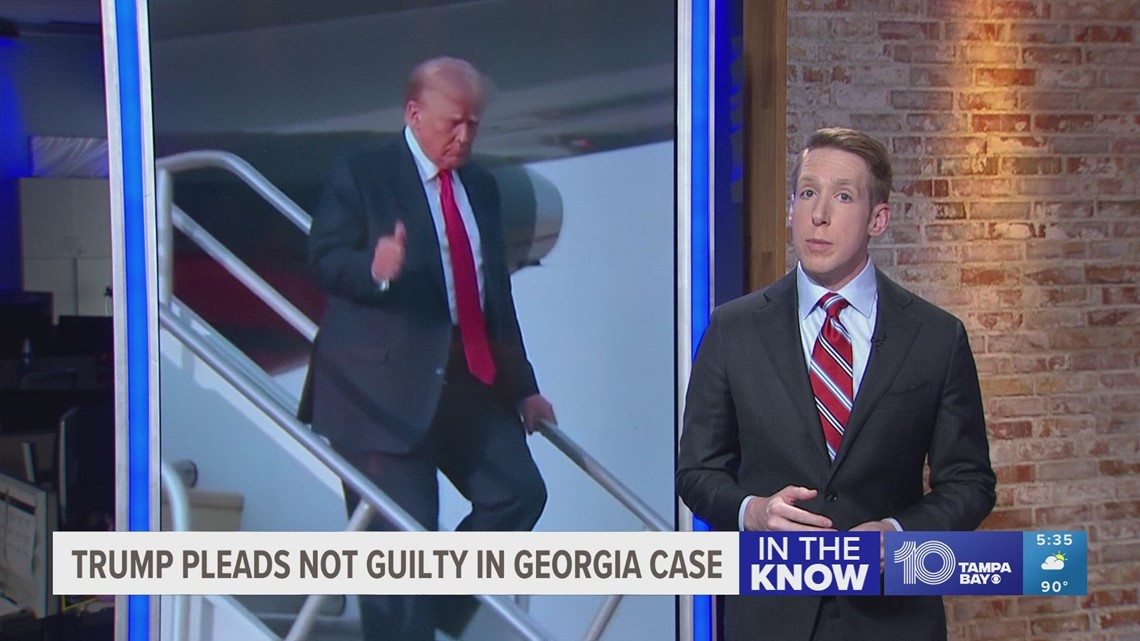 Trump pleads not guilty and waives arraignment in Georgia election case ...