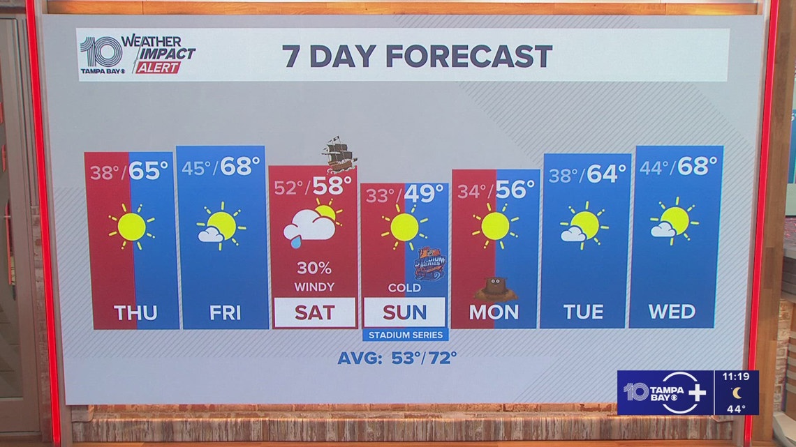 10 Weather: Wednesday night forecast, Tampa Bay area; Jan. 28, 2026 ...