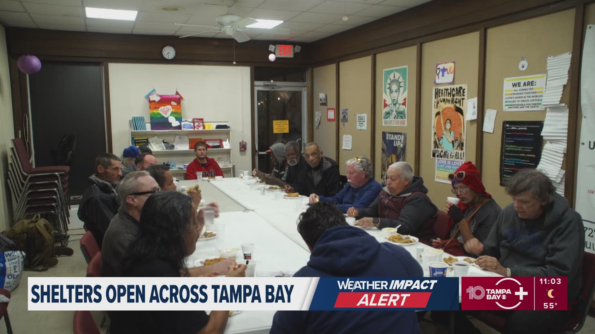 More than 20 shelters open with record-breaking cold expected in Tampa ...