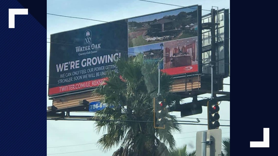 Florida billboard looks hacked with satanic corgi | wtsp.com