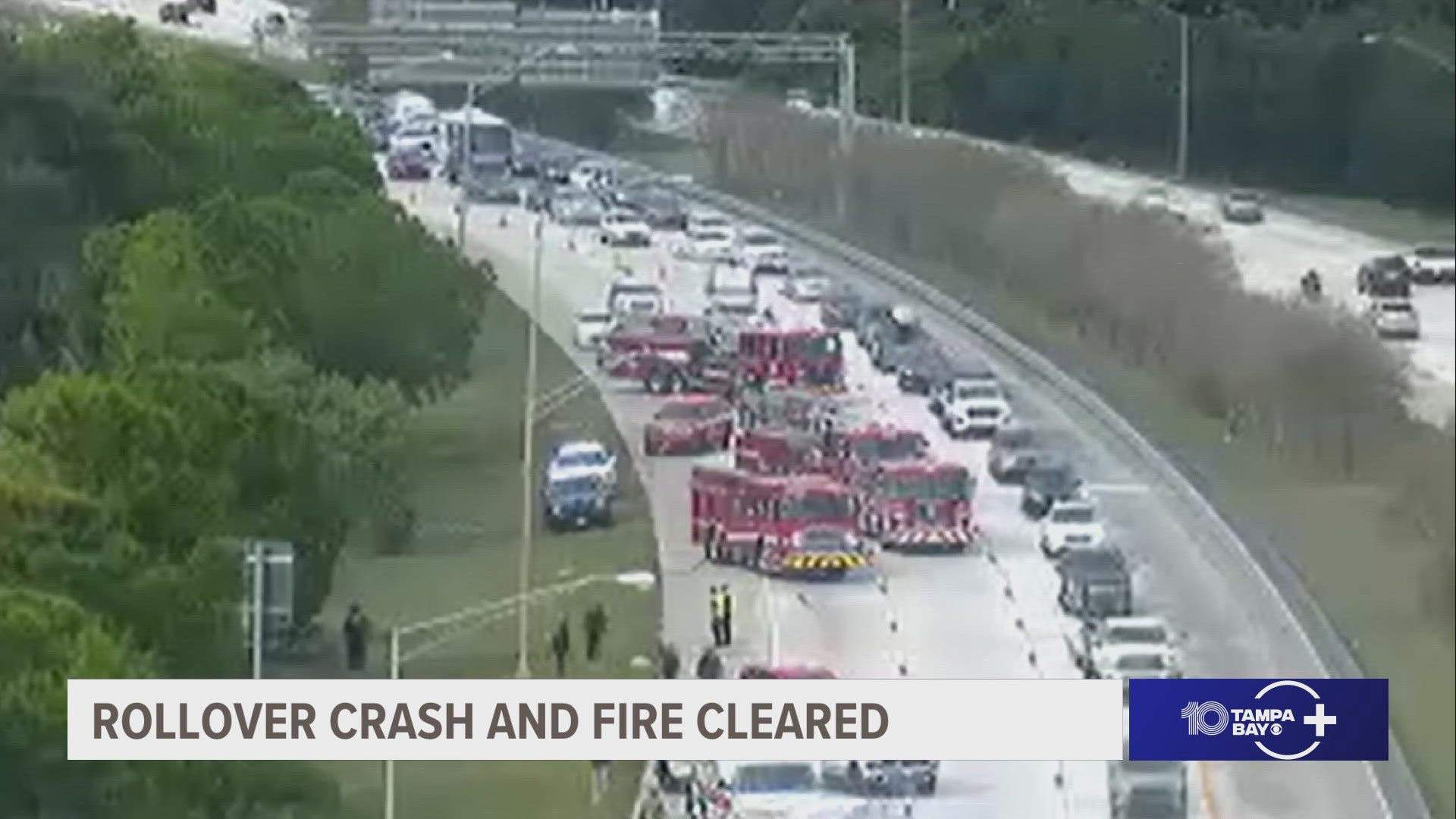 Lanes cleared after rollover crash on I-275 in south St. Pete | wtsp.com