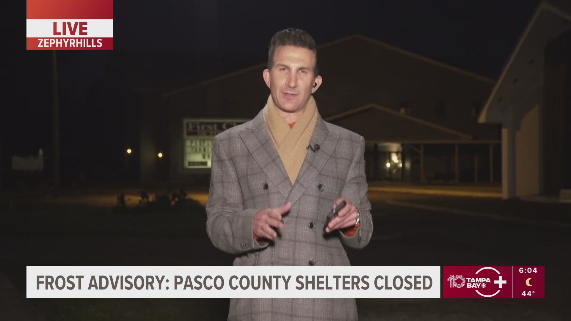 Pasco County shelters closed Wednesday night despite frost advisory ...