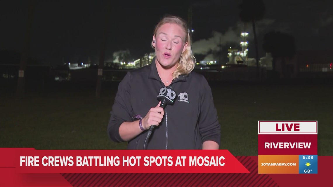 Fire crews put out hot spots in brush fire near Mosaic plant in ...