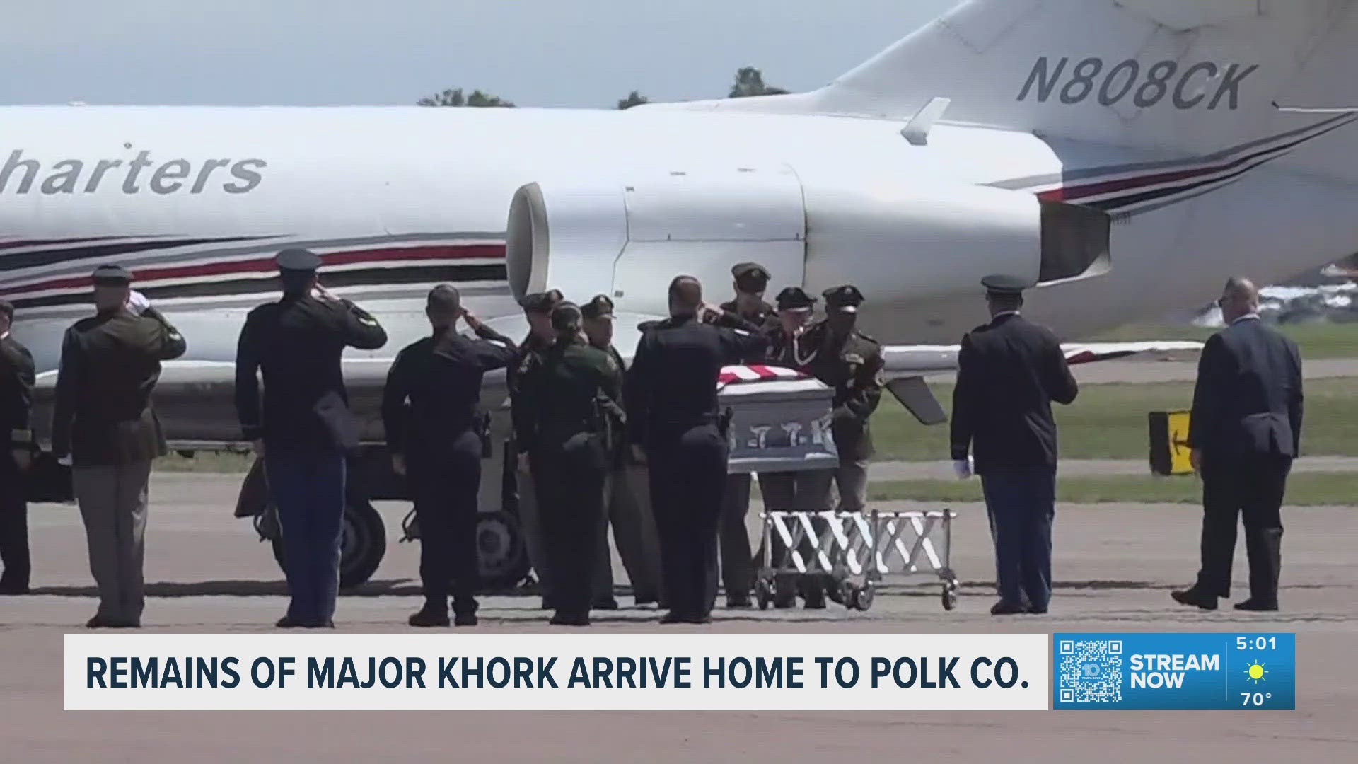 Fallen Army Reserve Major Cody Khork honored as procession returns him ...