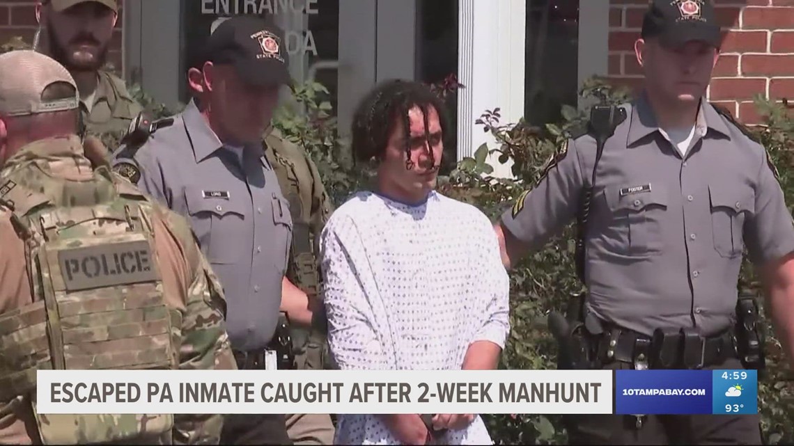 Escaped Pennsylvania inmate caught after 2-week manhunt | wtsp.com