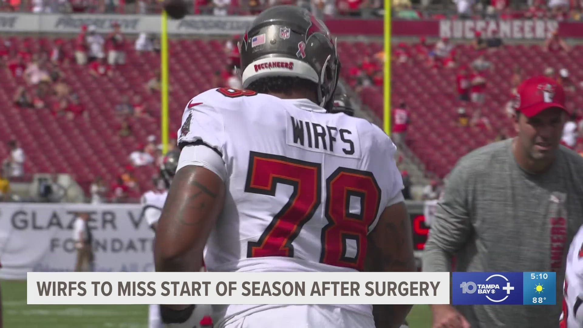 AP source: Wirfs has knee surgery, could miss start of Buccaneers ...