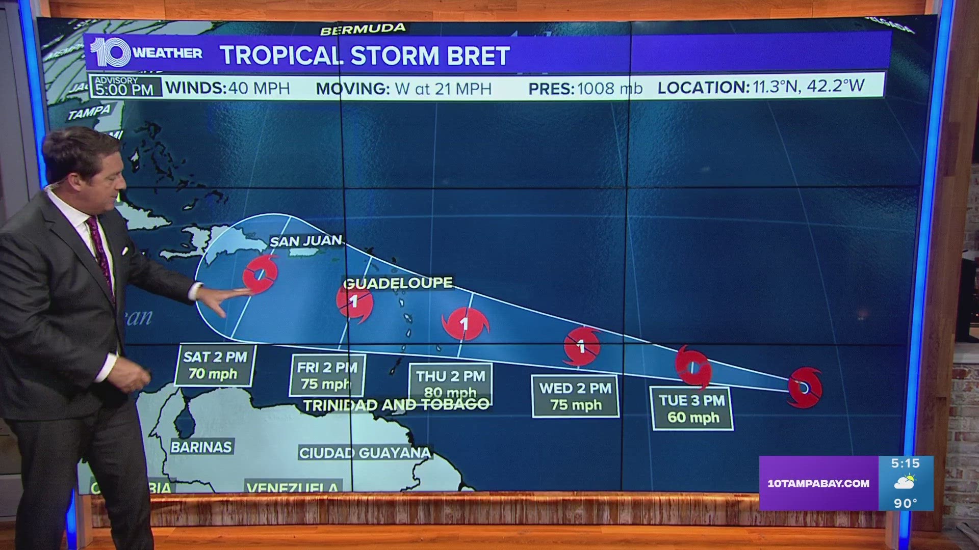 Tracking the Tropics: Tropical Storm Bret forms in the Atlantic | 5 p.m ...