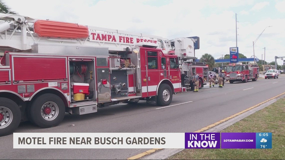 Motel fire causes parts of Busch Boulevard to close in Tampa | wtsp.com
