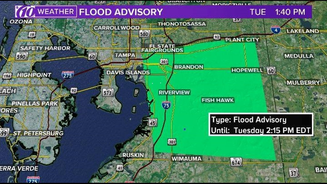 Flood advisory issued for Hillsborough County | wtsp.com